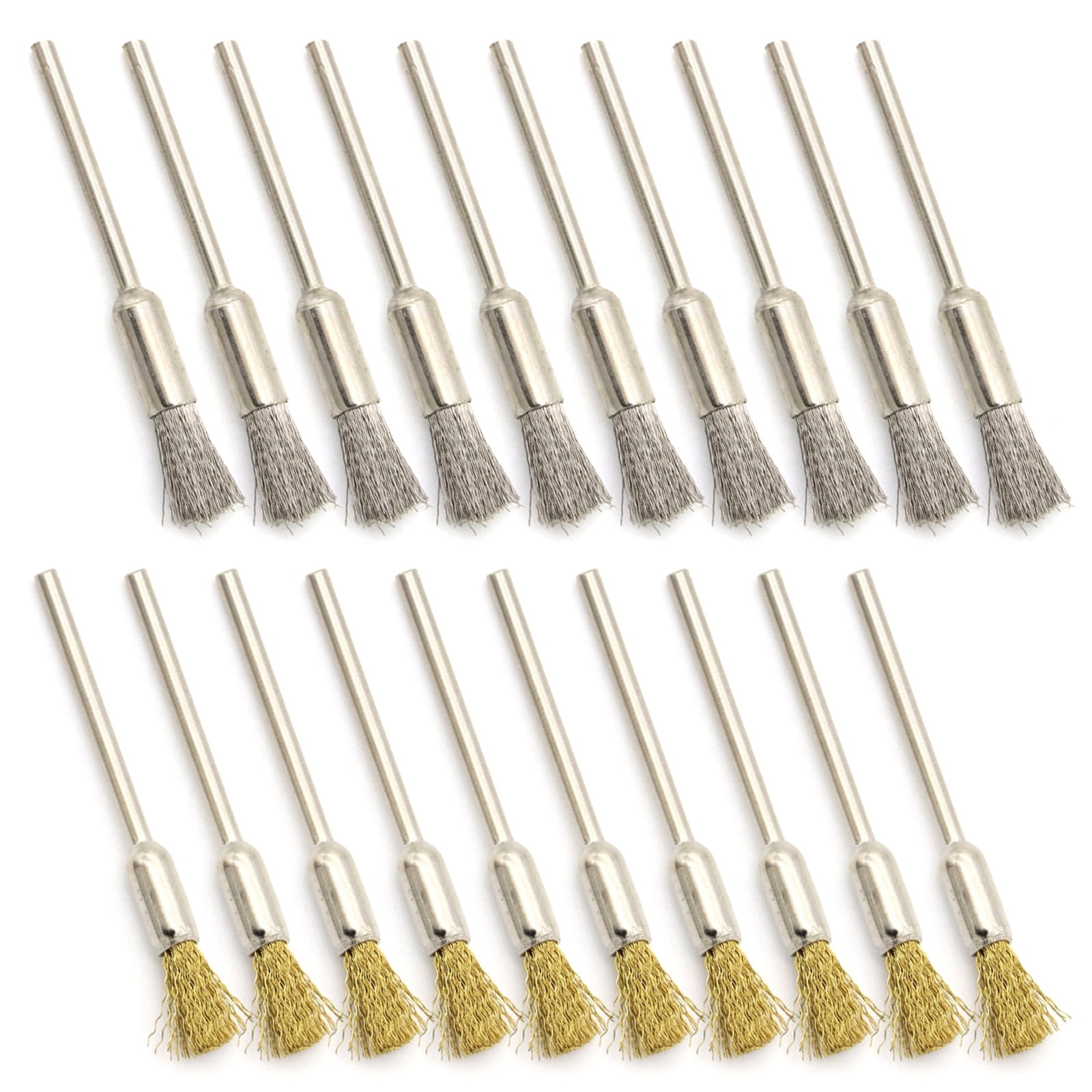 20Pcs Pen Shaped Polishing Wire Brushes Extended Small Wire Brush ...
