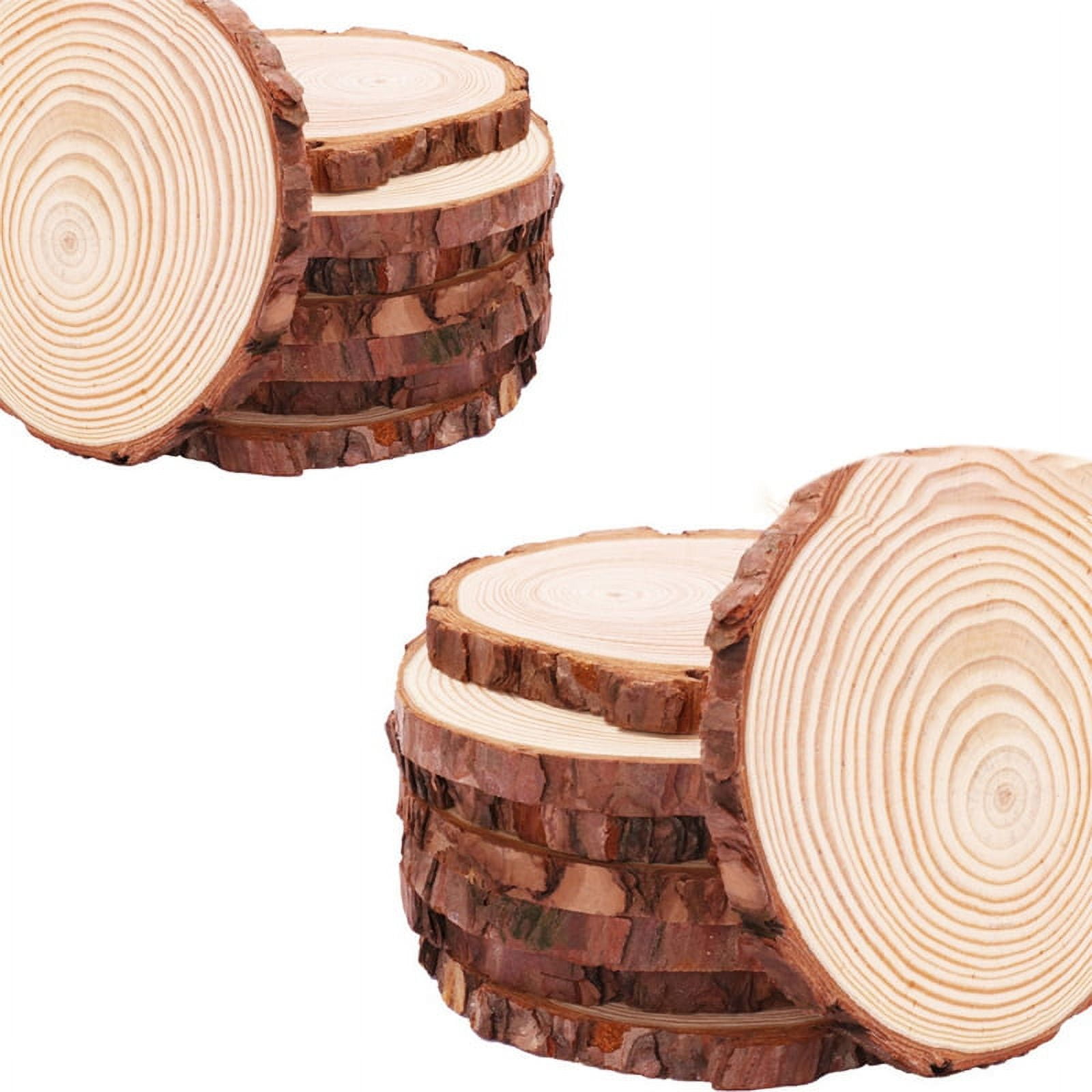 20Pcs Pine Wooden Chips Cut Pieces Wood Log Sheet Rustic Wedding Decor ...