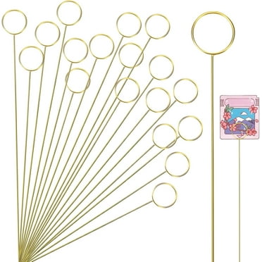 10 Pcs Metal Card Holder Floral Pick Flower Card Holder Stick Photo ...