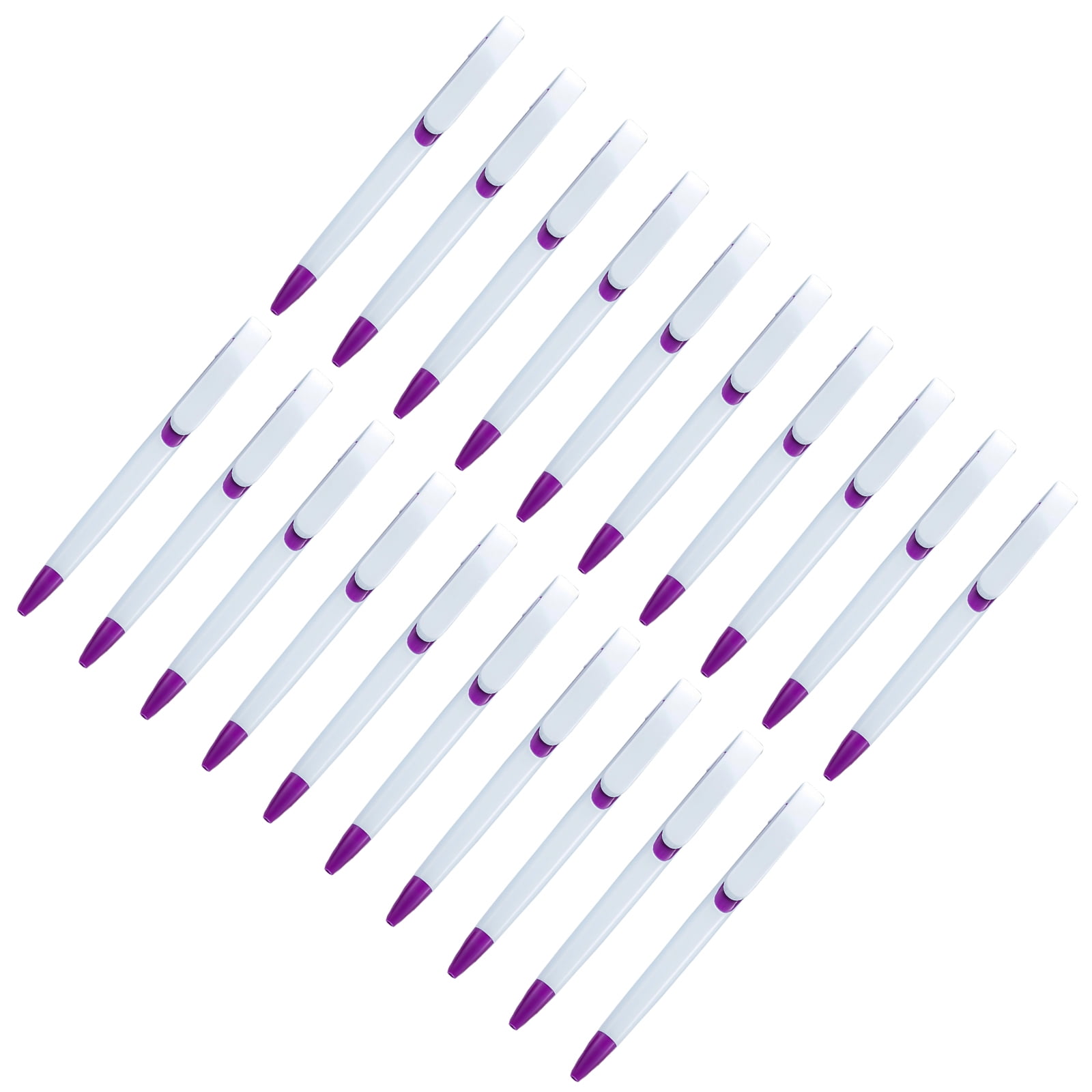 20Pcs Plastic Ballpoint Pen with Big Pen Clip, Retractable Ballpoint ...