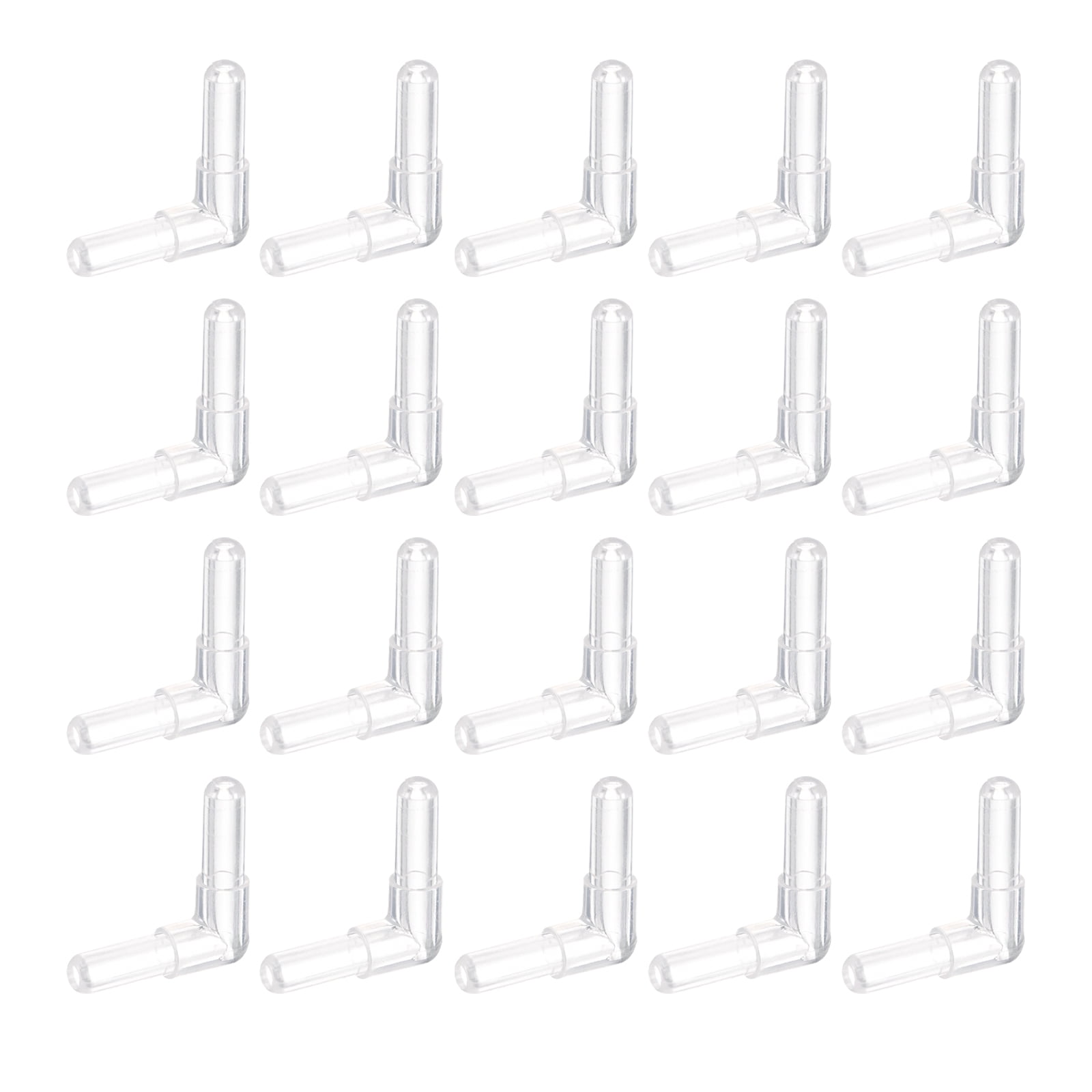 20Pcs Plastic Pipe Fitting, 13/64"(5mm) OD Transparent L shaped ...