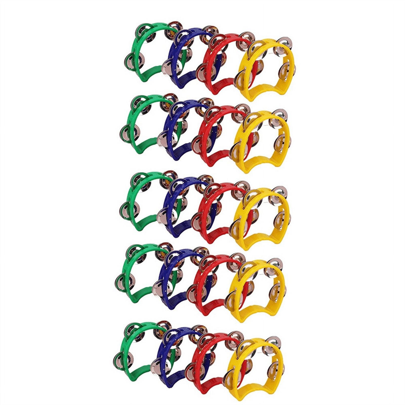 20Pcs Plastic Tambourine Musical Instruments, Mini Handheld Tambourines ...