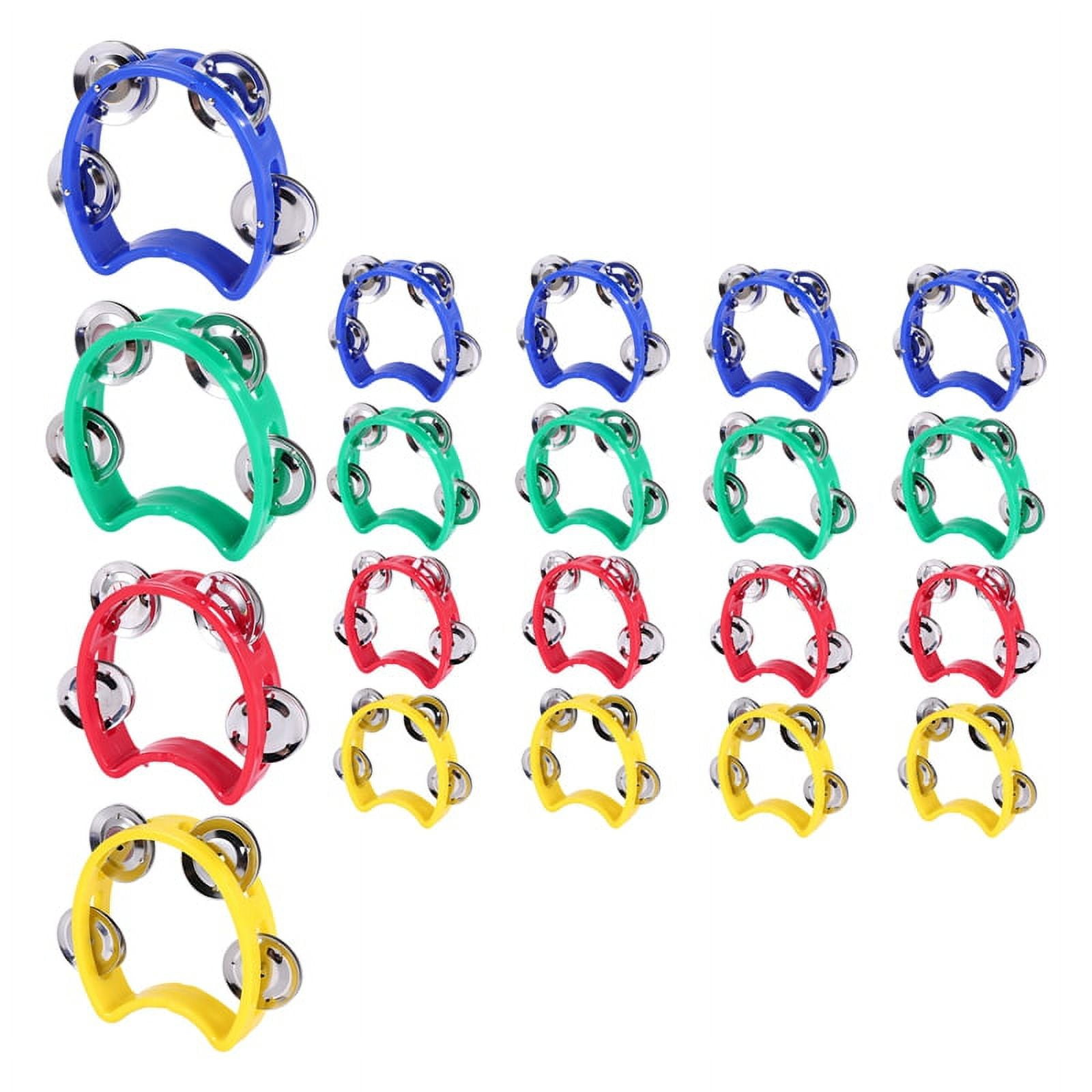 20Pcs Plastic Tambourine Musical Instruments, Mini Handheld Tambourines ...