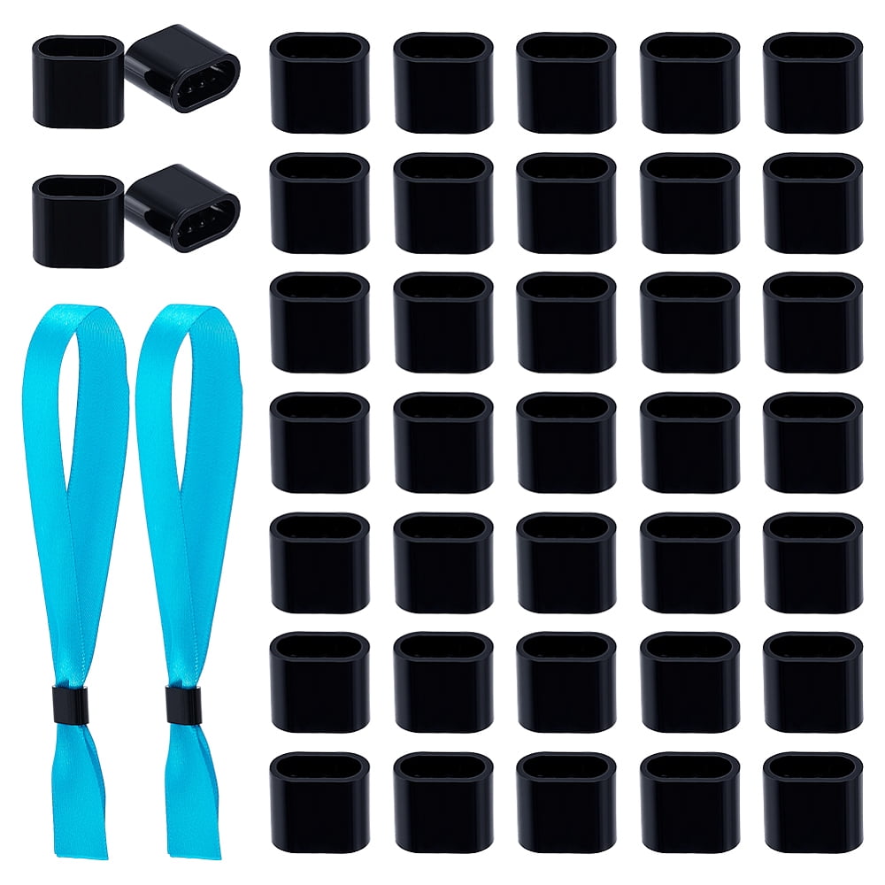 20Pcs Plastic Wristband Barbed Buckles Black Rectangle 11x13x7mm DIY ...