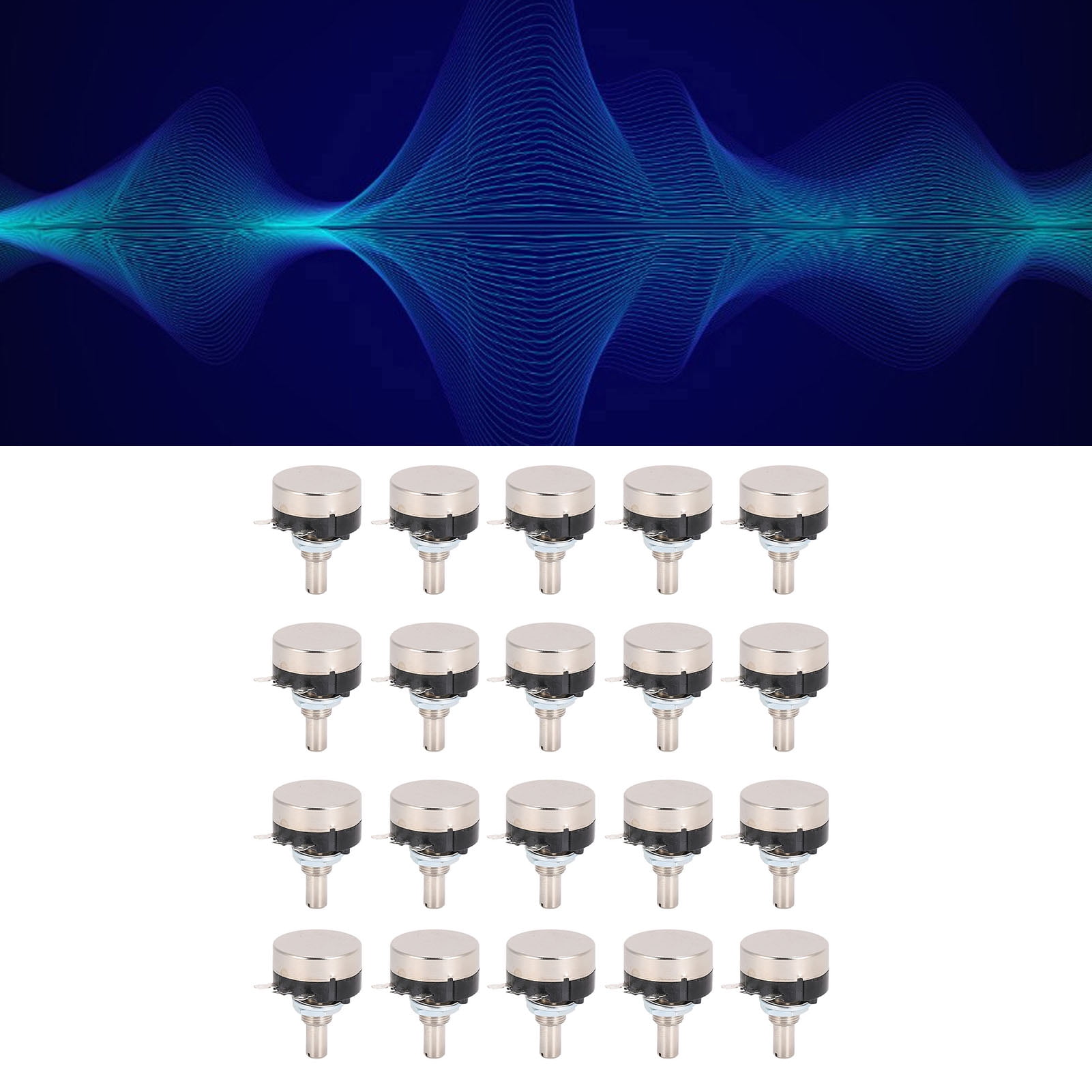 20Pcs Potentiometer Carbon Film Single Turn Accessory Set Kit for Motor ...