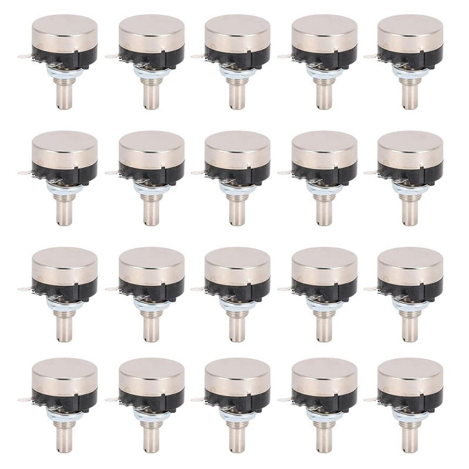 20Pcs Potentiometer Carbon Film Single Turn Accessory Set Kit for Motor ...
