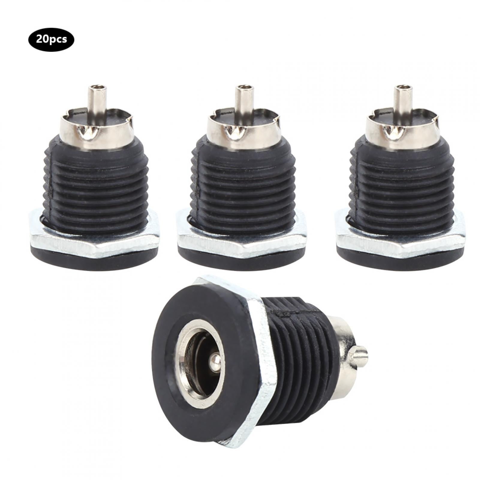 Neyseki 20Pcs Power Supply Female Jack Socket Panel Mount Plug ...