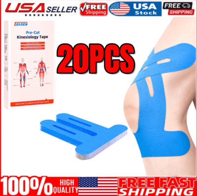 20Pcs Precut Kinesiology Tape for Knees, Knee Support & Stability, Knee ...