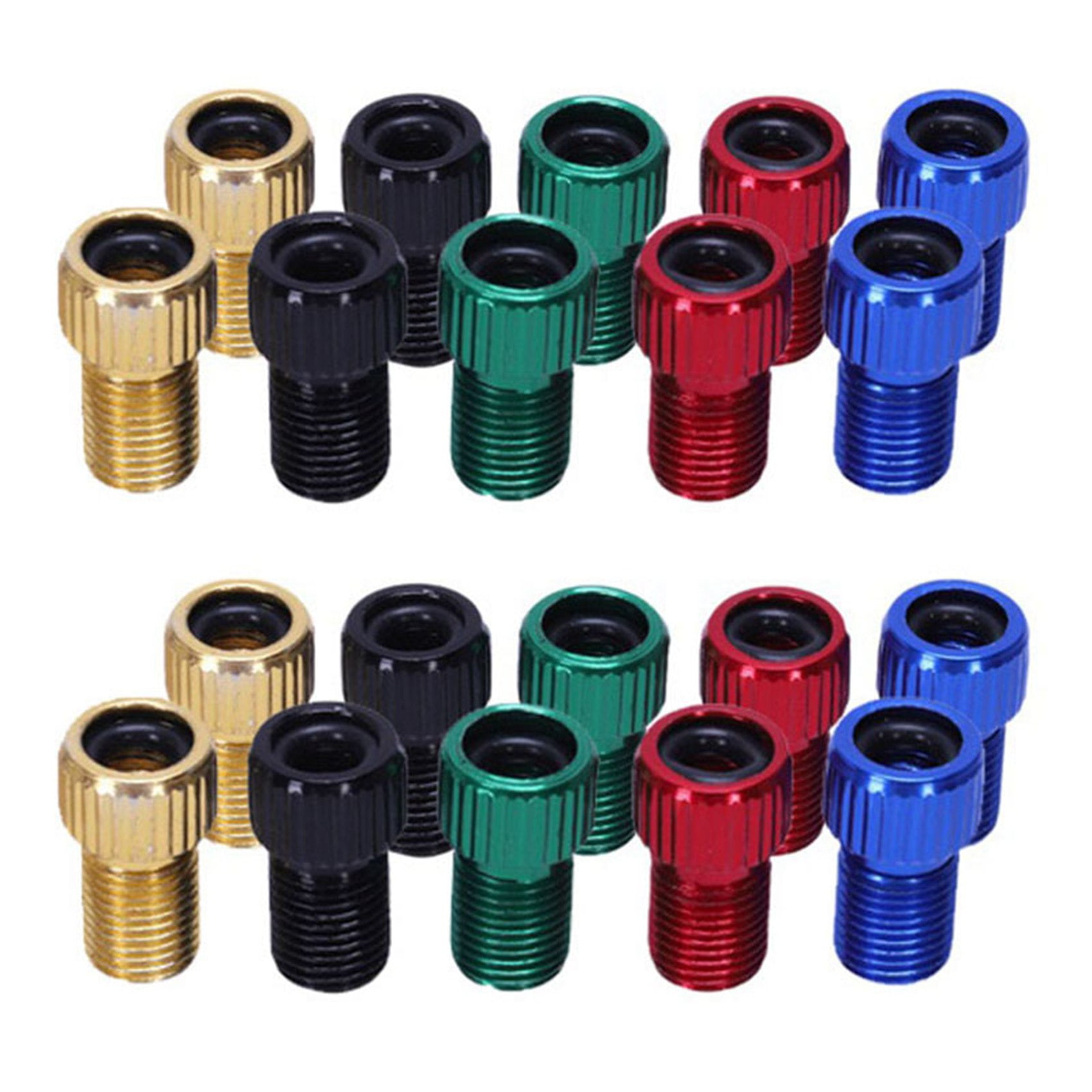 20Pcs Presta to Schrader Valve Adapter Converter Multicolor Bicycle ...