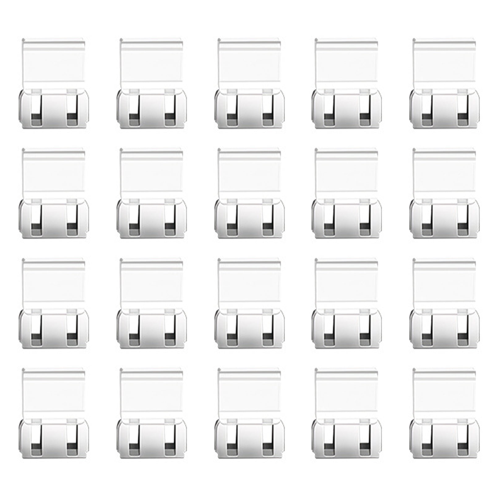 20Pcs Push on Paper Clips Candy Colored Clear Plastic Document ...