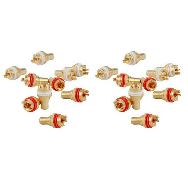20Pcs RCA Female Jack Socket Gold Plated Amplifier Speaker RCA ...