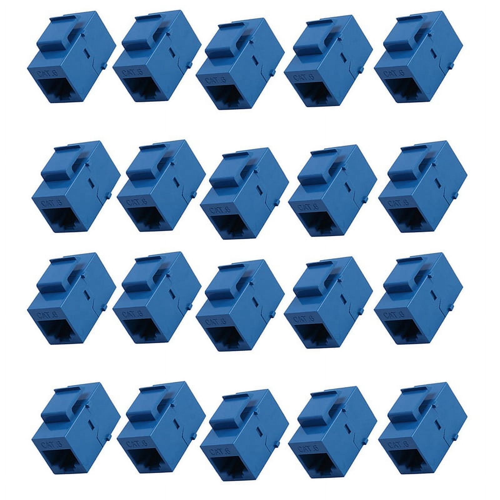 20Pcs RJ45 Connector Jack Cat6 Extension Coupler Ethernet Network LAN 6 ...
