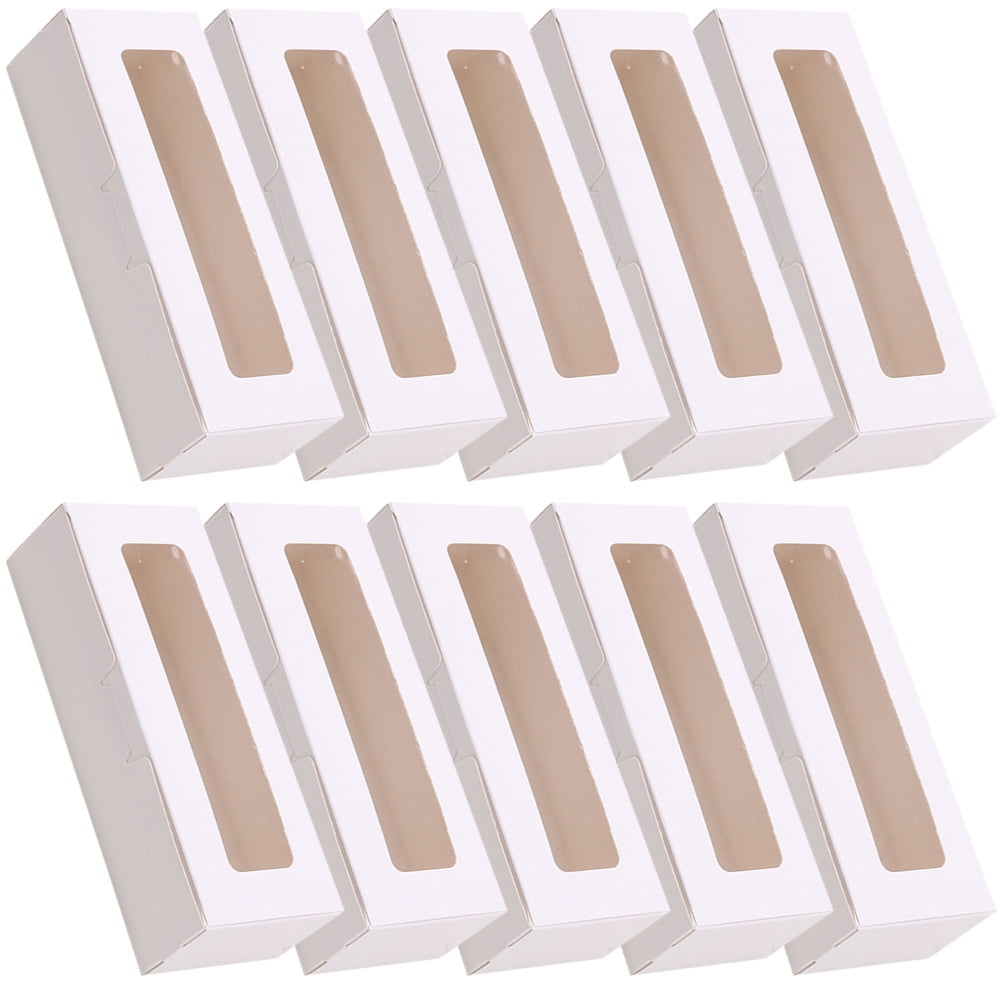 20Pcs Rectangle Baking Box Bakery Food Box Window Cookie Box Paper ...