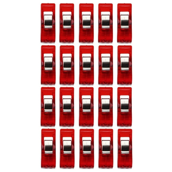 20Pcs Red Plastic Sewing Craft Clips Quilt Binding Clamps, Fabric ...