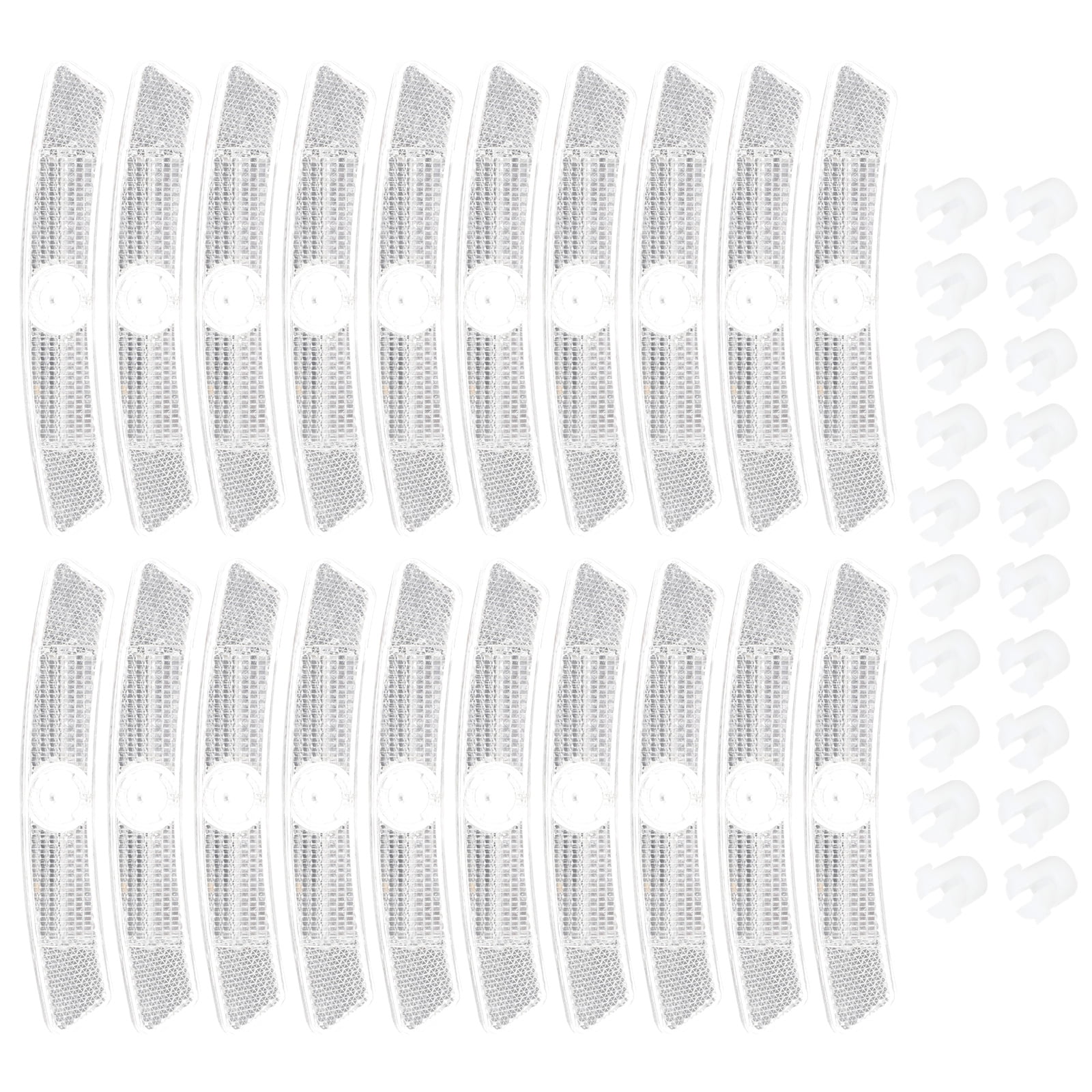 20Pcs Replaceable Wheel Reflectors Warning Bike Reflectors Compact ...