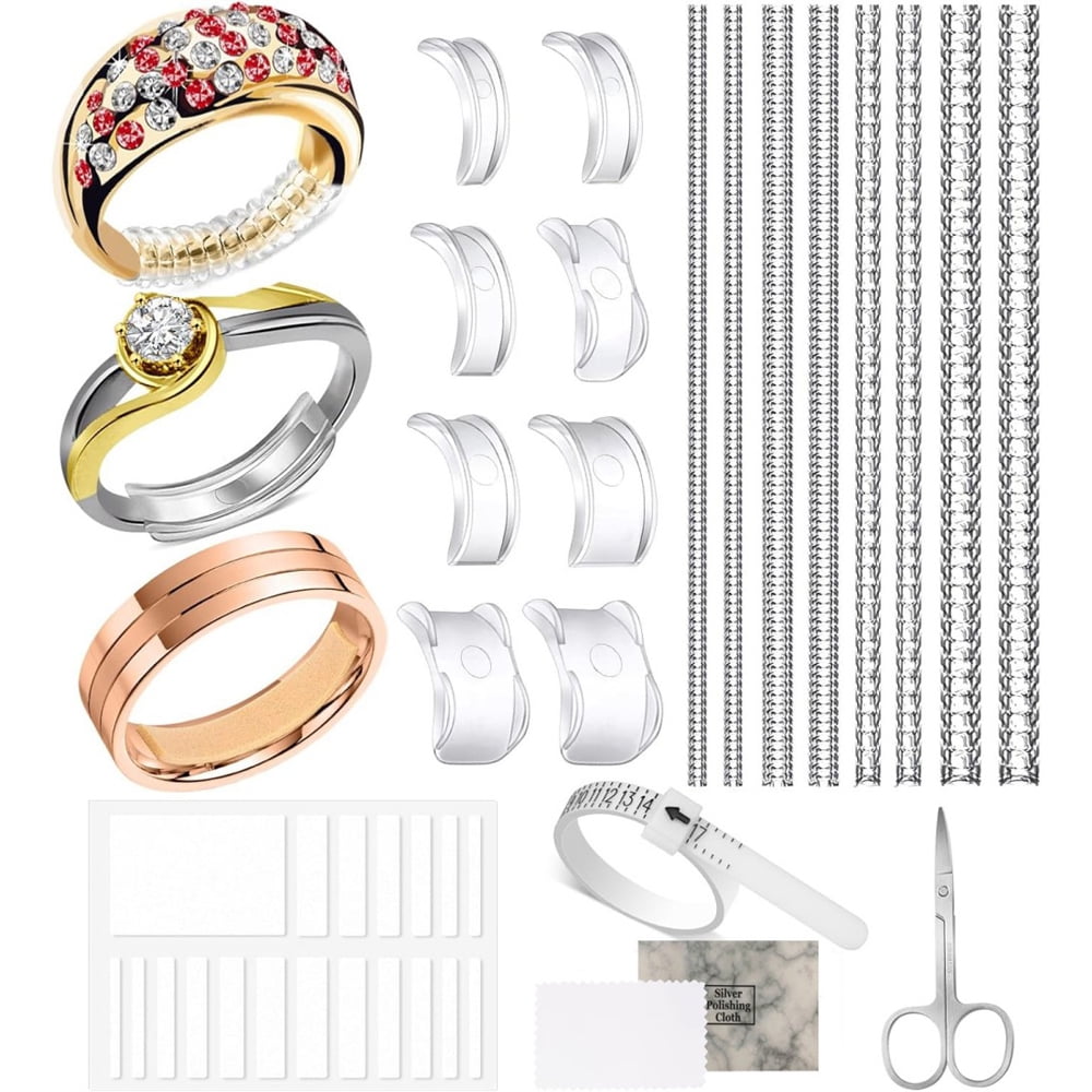 20Pcs Ring Sizer Adjuster for Loose Rings Invisible Ring Spacers Guards ...
