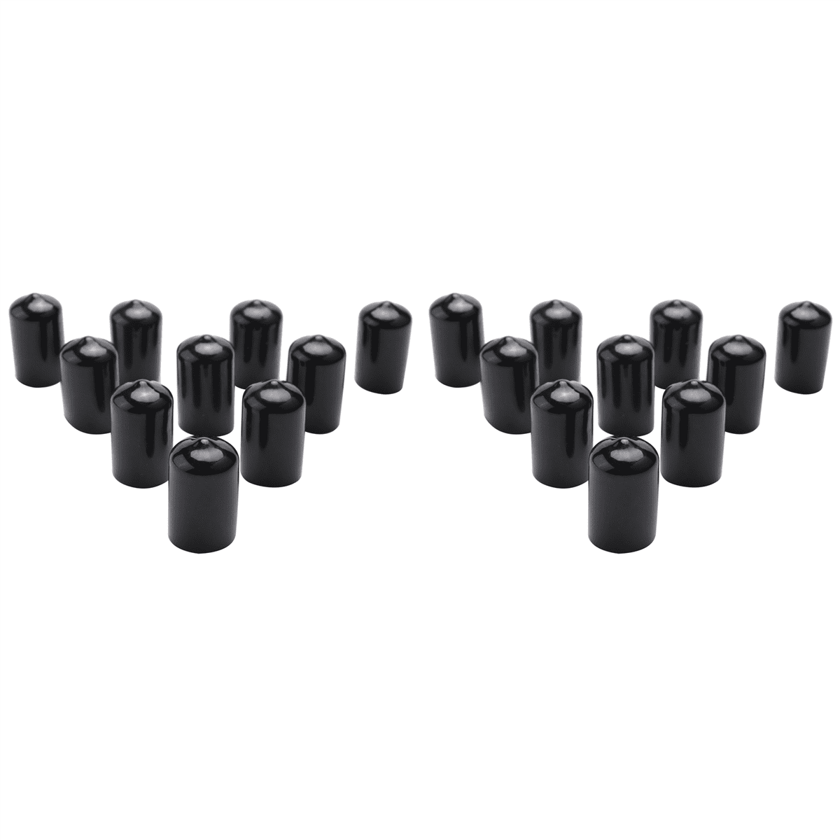 20Pcs Rubber End Caps 16mm ID PVC Round Tube Bolt Cap Cover Screw ...