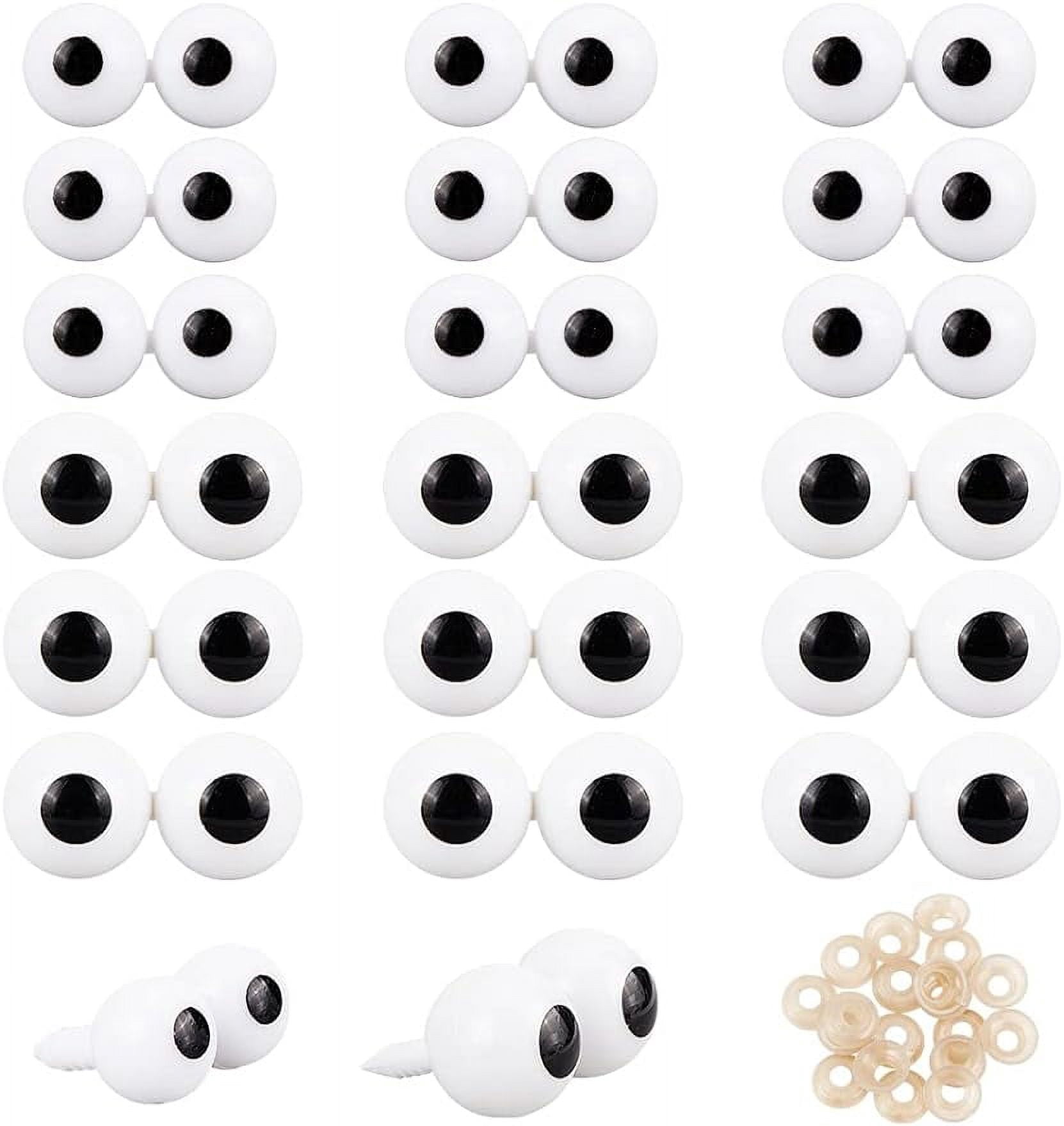 20Pcs Safety Eyes White Resin Eyes Craft Plastic Eyes Resin Filled ...