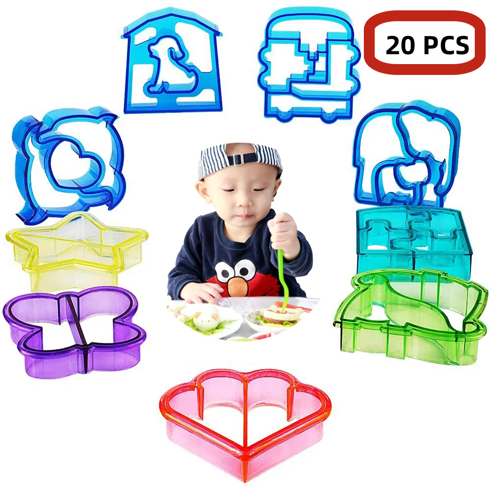 20Pcs Sandwich Cutter Bread Cutter Shapes,Sandwich Cutter for Kids ...