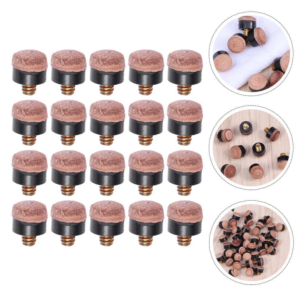 20Pcs Screw-on Cue Tips Replacement Cue Tips Pool Cue Stick Ferrules ...