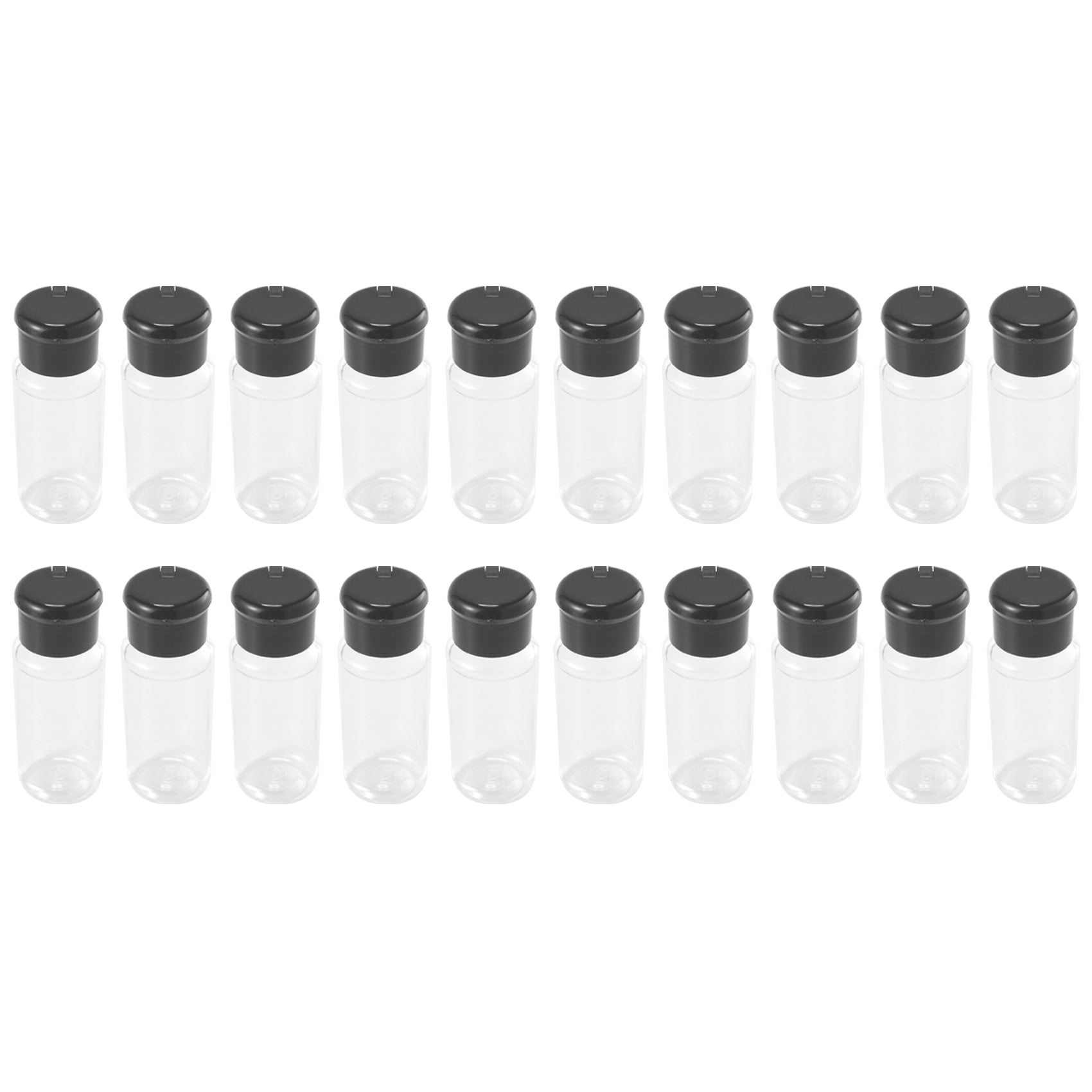 20Pcs/Set 100Ml Spice Salt Pepper Shakers Black Seasoning Jar Can ...