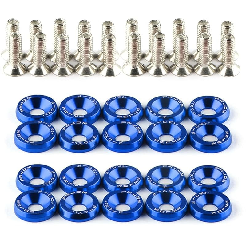 20Pcs/Set Bumper Fender Washers Engine Bay Dress Up Bolts Fasteners M6 ...