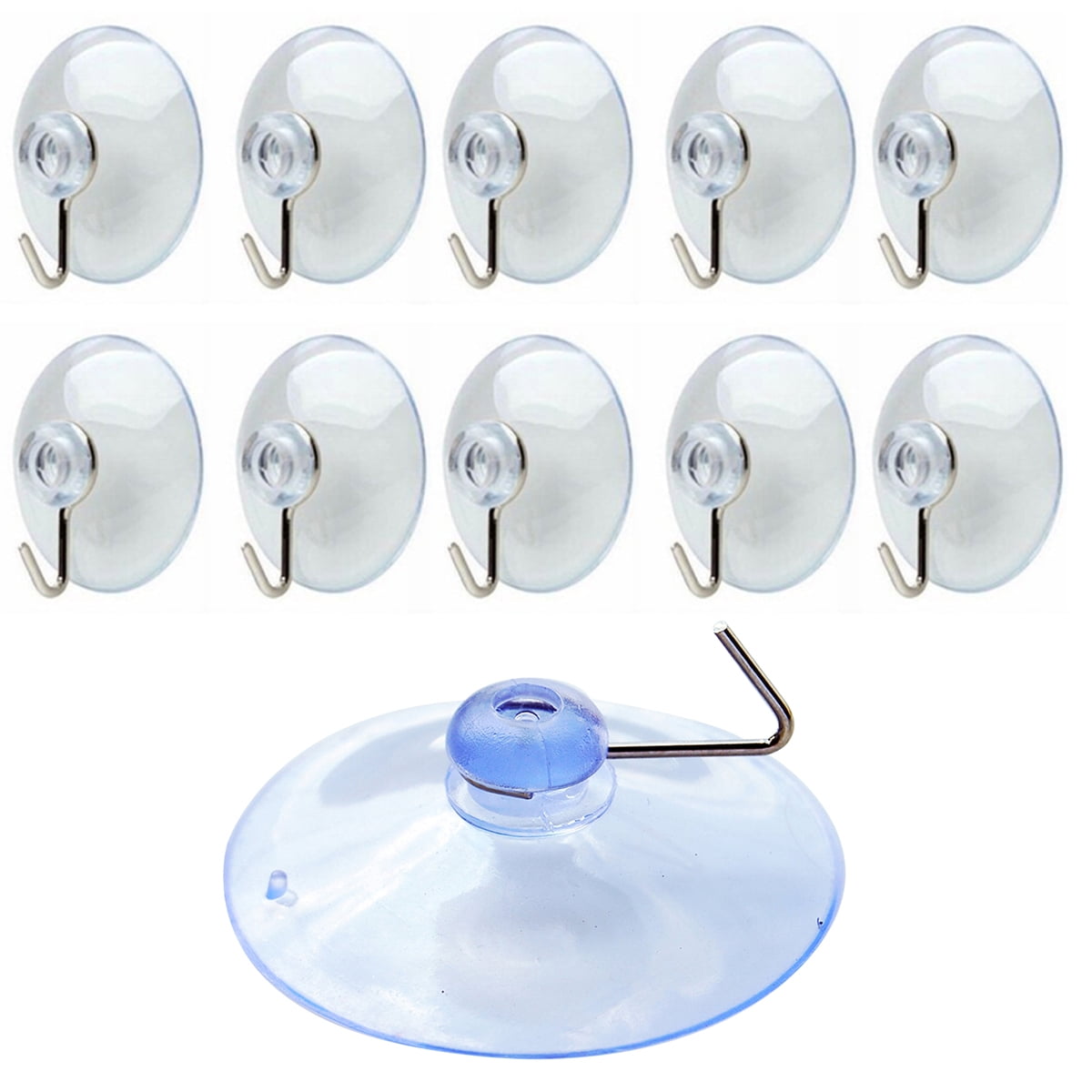20Pcs Heavy Duty Suction Cup Hooks, Clear & Removable for Bathroom ...