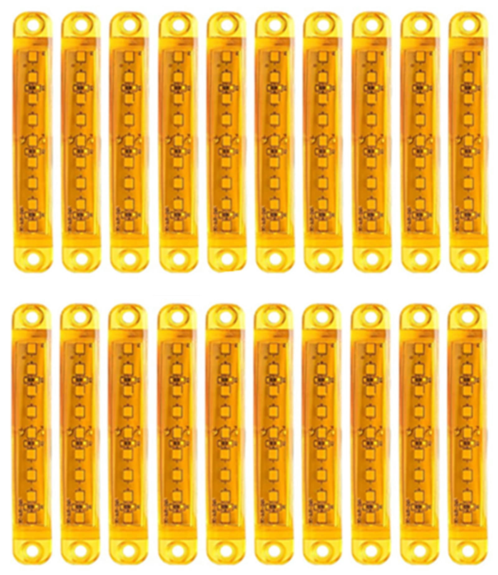 20Pcs Side Marker Lights 12-24V 9LED Marker Indicator Lights Front Rear ...