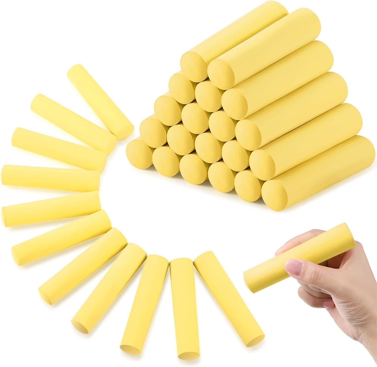20Pcs Sidewalk Chalk - Yayun Large Chalk for Outdoor Art - Washable ...