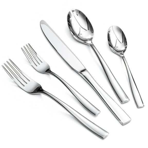 Silverware Set For 8, Countess 45-Piece Everyday Flatware Set with ...