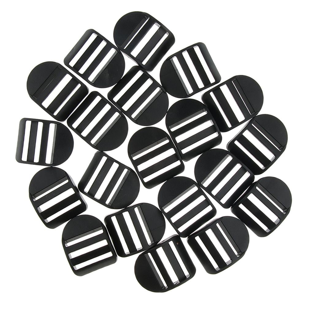 20Pcs Slide Buckle Slides Adjustable Webbing Slider For Fasteners ...