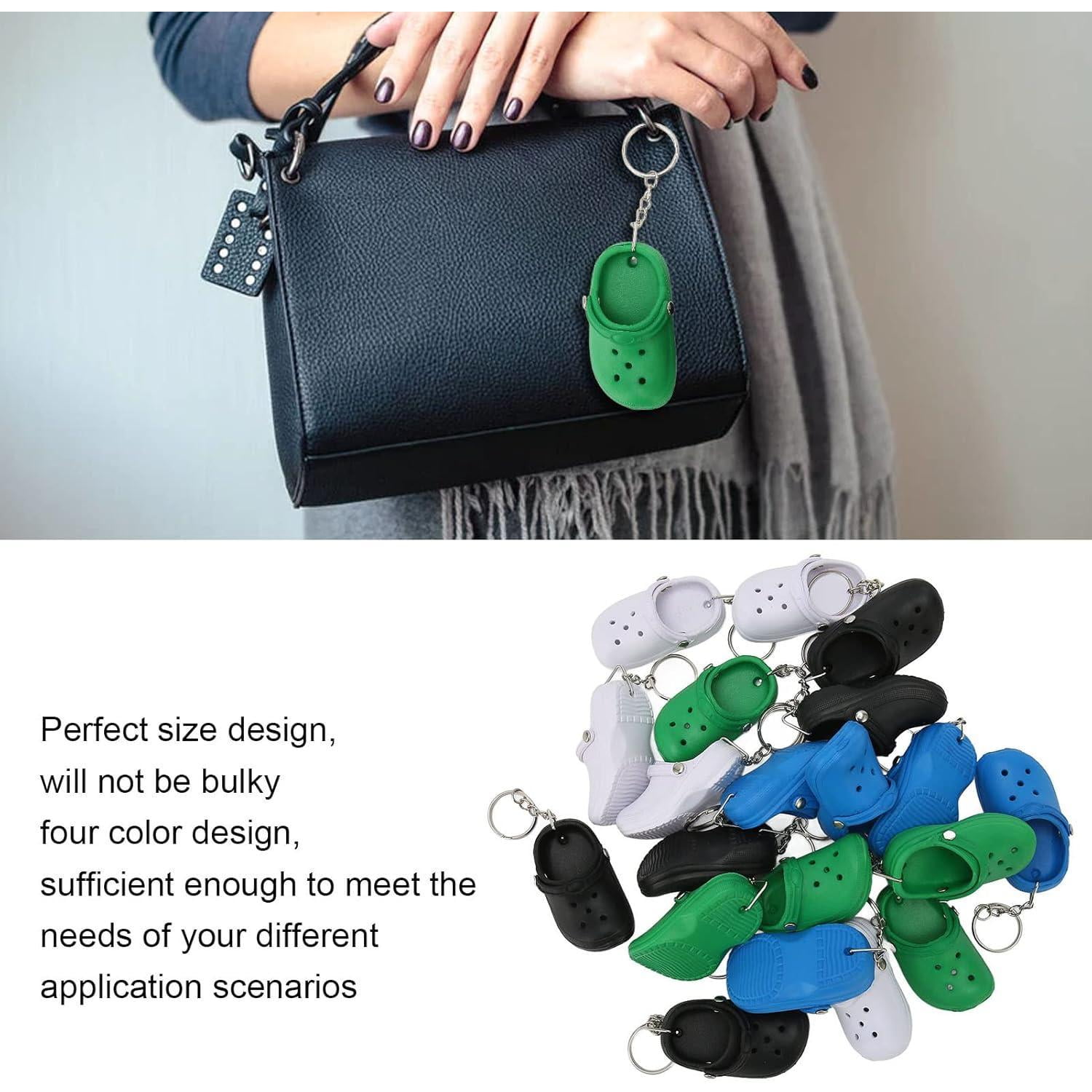 20Pcs Slipper Keychain, 3D Slipper Sandal Keyring Mini Shoe Keychain ...