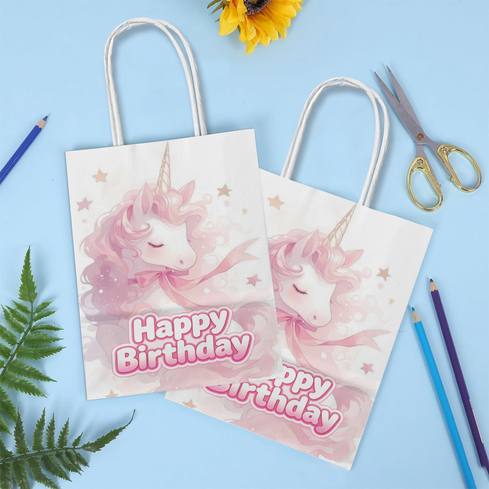 20Pcs Small Birthday Gift Bags with Handles, 8x15x21CM Birthday Party ...