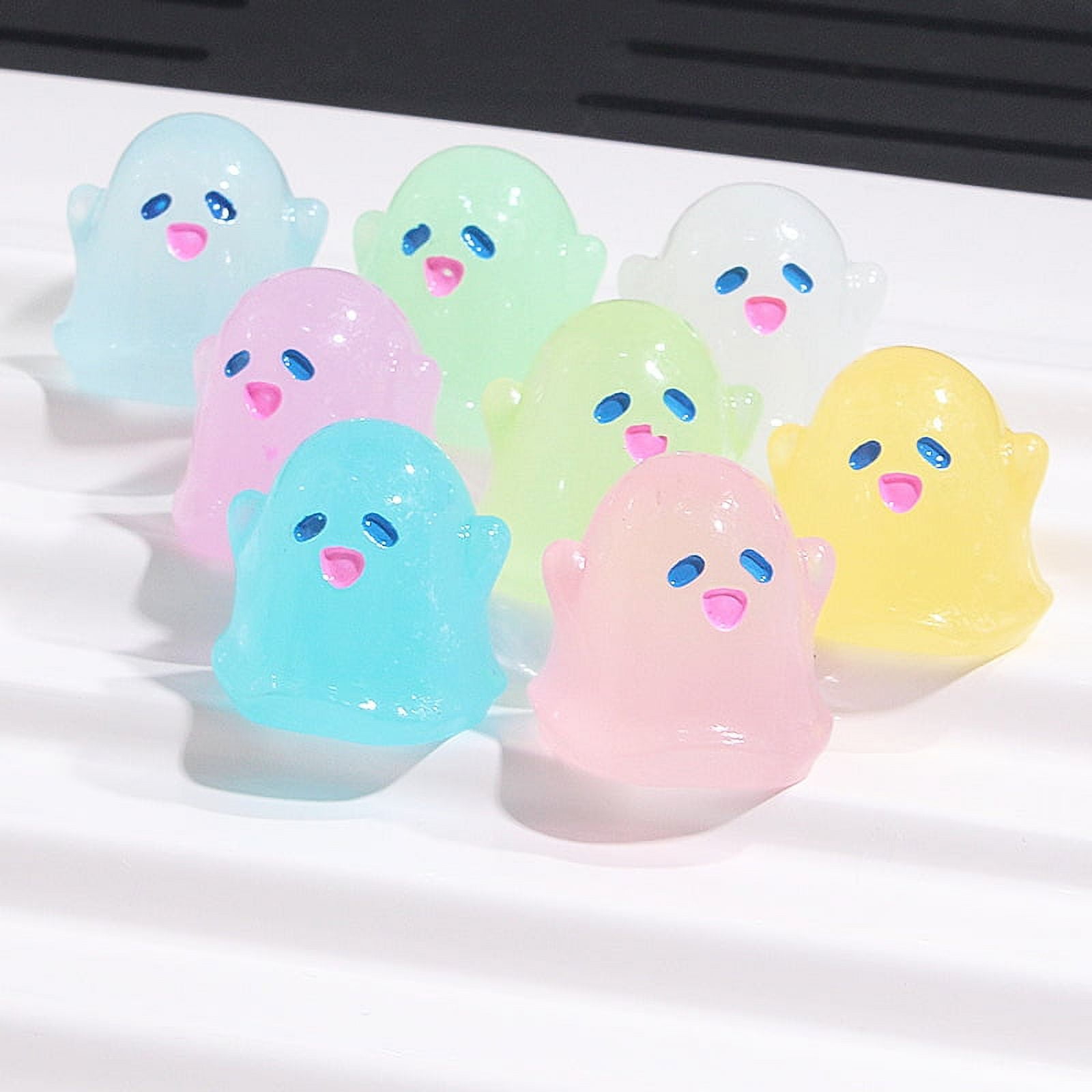 20Pcs Small Ghost Figurines Glow in the Dark Ghost Charms Mini Ghost ...