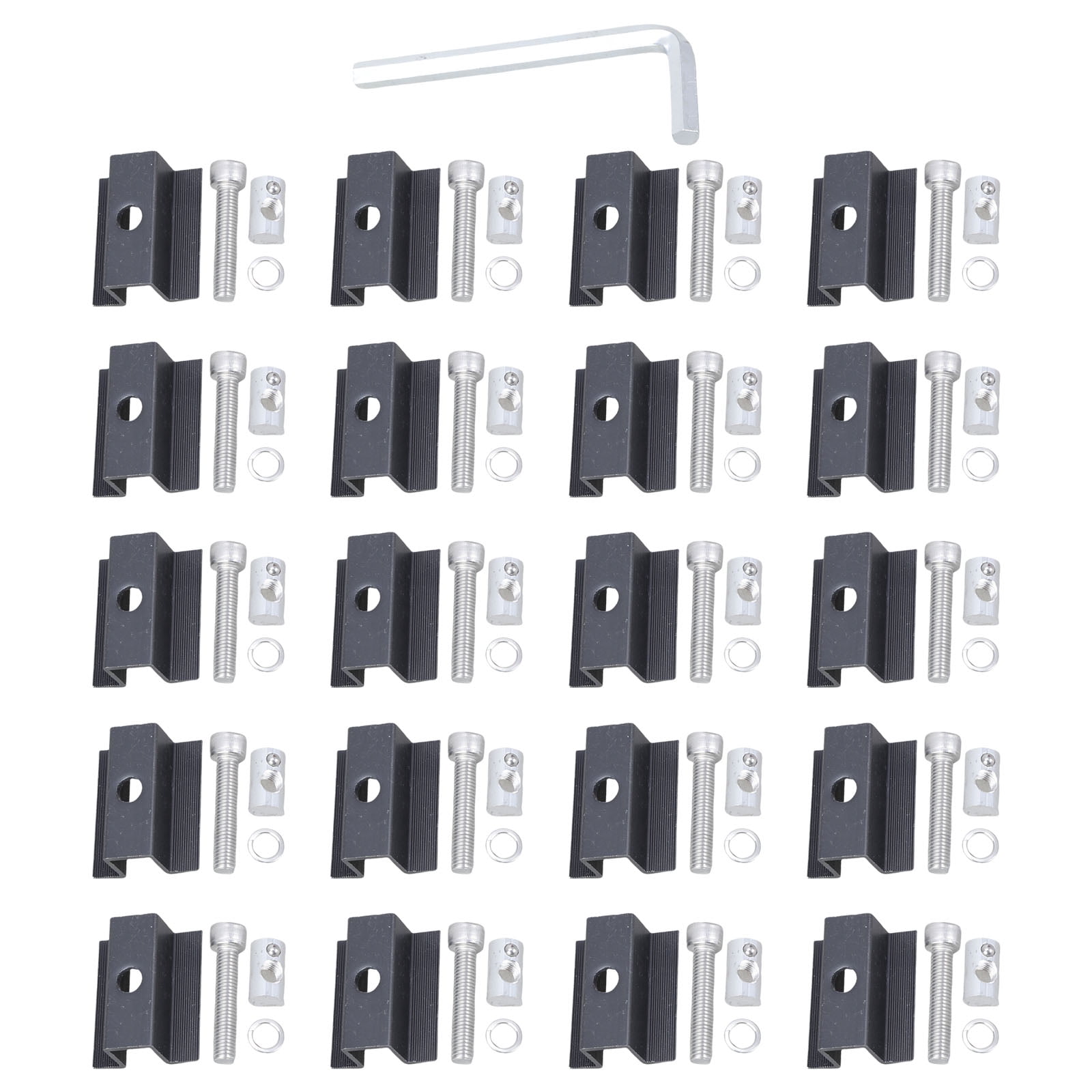 20Pcs Solars Panel Edges Clamps Aluminum Alloy Z Brackets Secure ...
