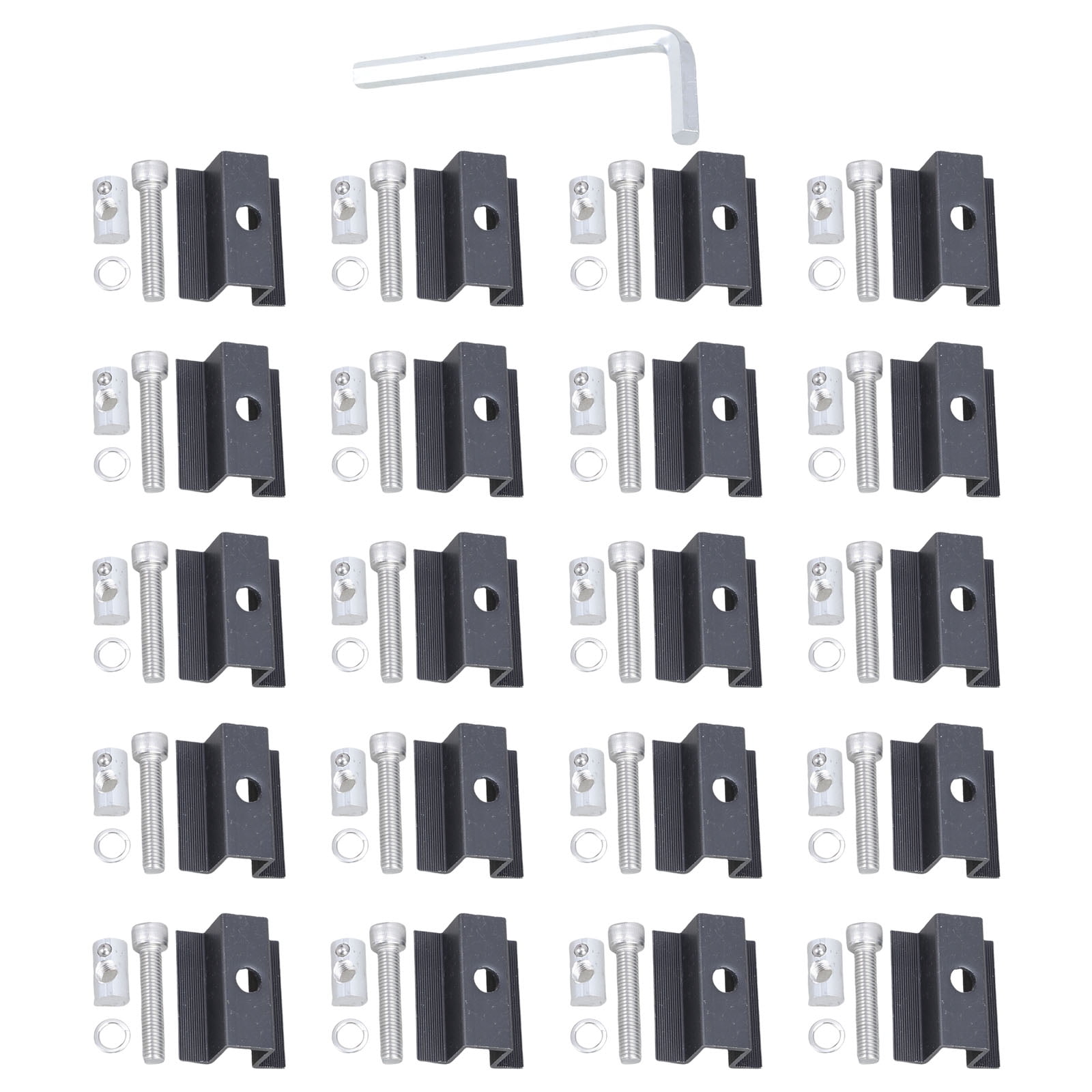20Pcs Solars Panel Edges Clamps Aluminum Alloy Z Brackets Secure ...