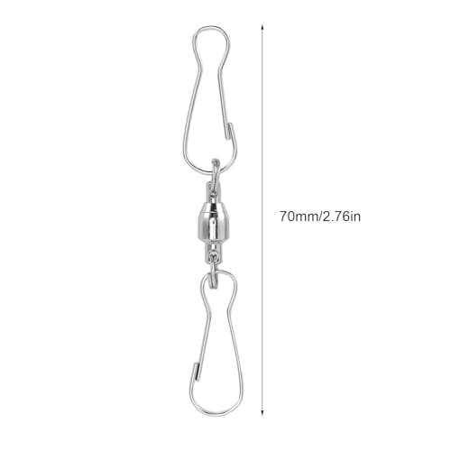 20Pcs Spinning Dual Clip Swivel Hooks, Windsock Clips Stainless Steel ...