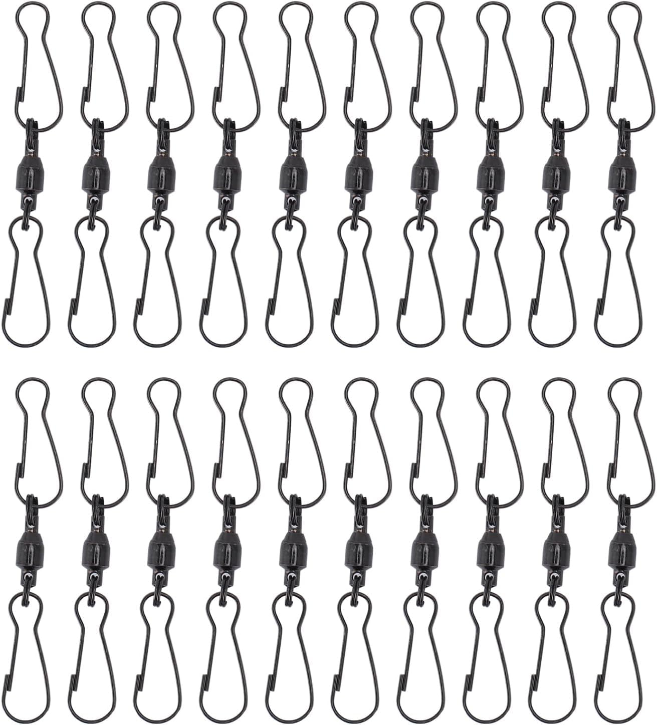 20Pcs Spinning Dual Clip Swivel Hooks, Windsock Clips Stainless Steel ...
