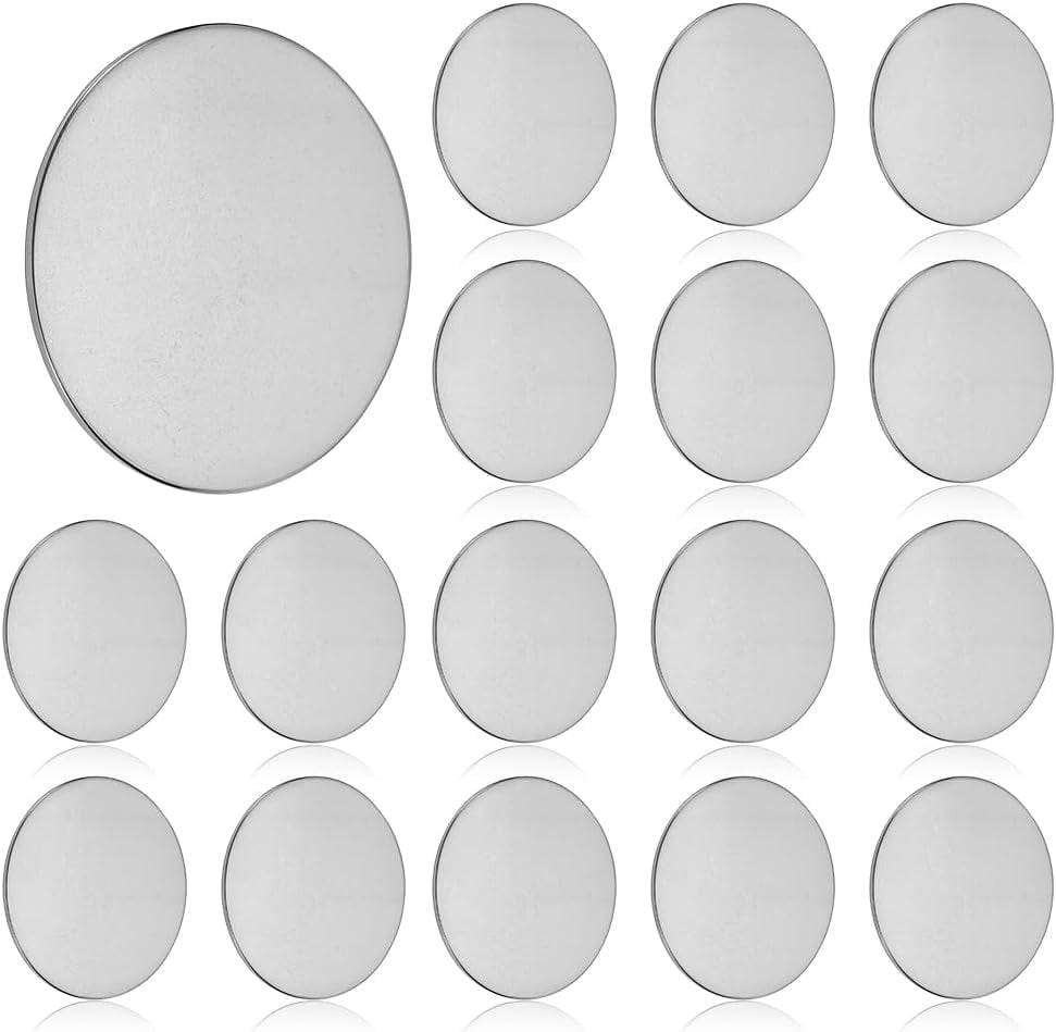 20Pcs Stainless Steel Disc 2" Diameter 15 Gauge Thickness Coin Blanks ...