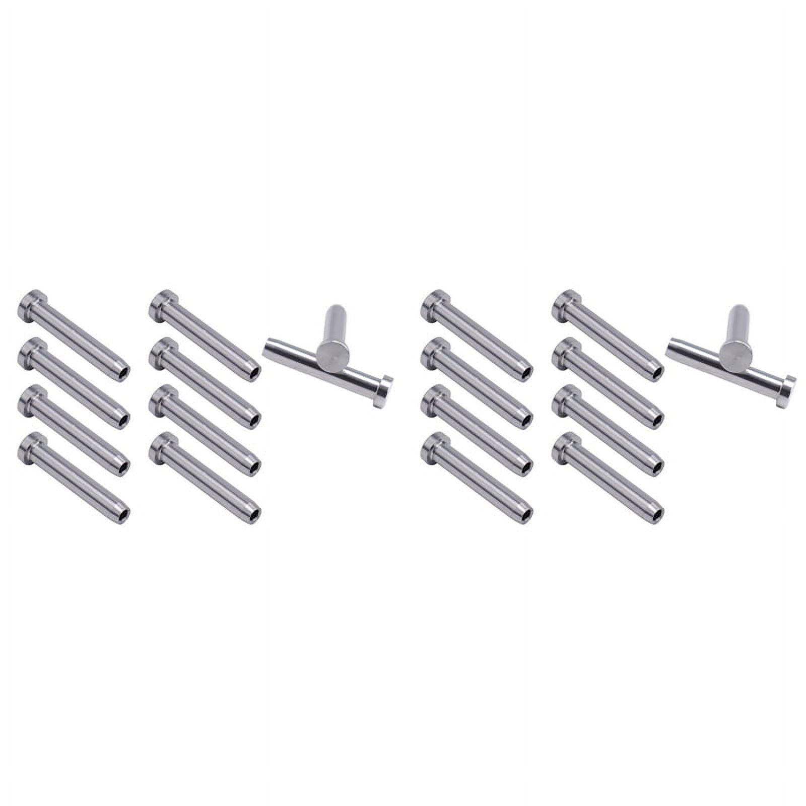 20Pcs Stainless Steel Stemball Swage Stud Dead Ends Threaded Stud with ...
