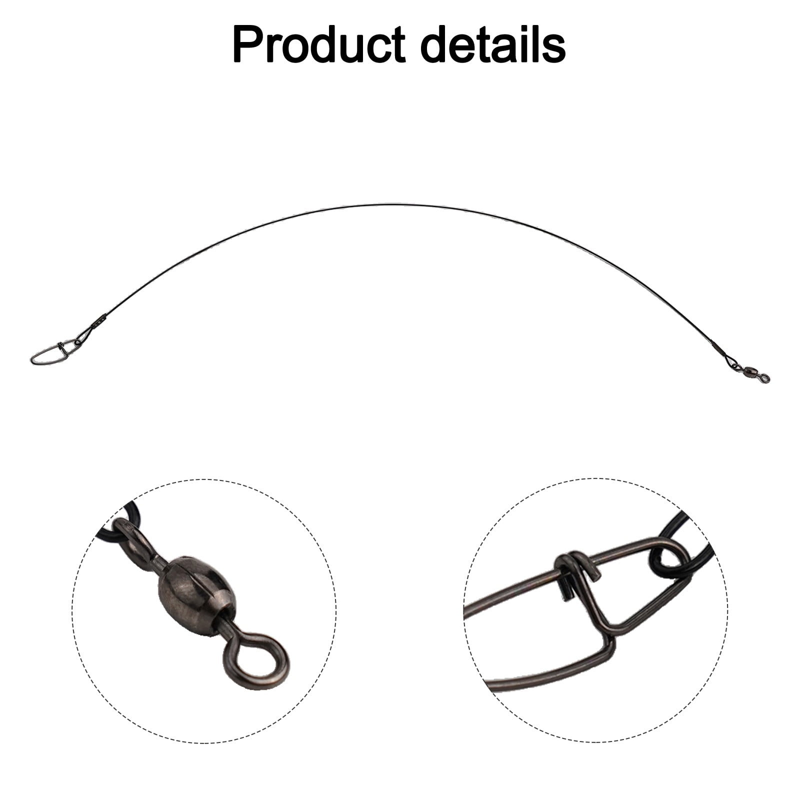 20Pcs Steel Fishing Wire 125Lb Heavy Duty Saltwater Fish Leader With ...