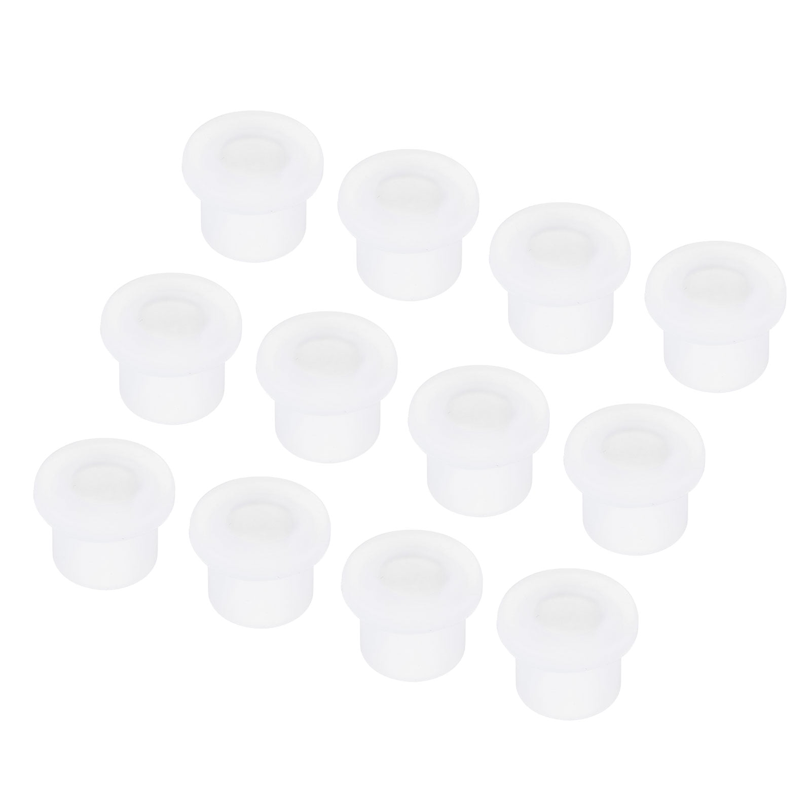 20Pcs T Shape Rubber Grommet Mount Dia 11mm ID 7mm H 12mm Transparent ...