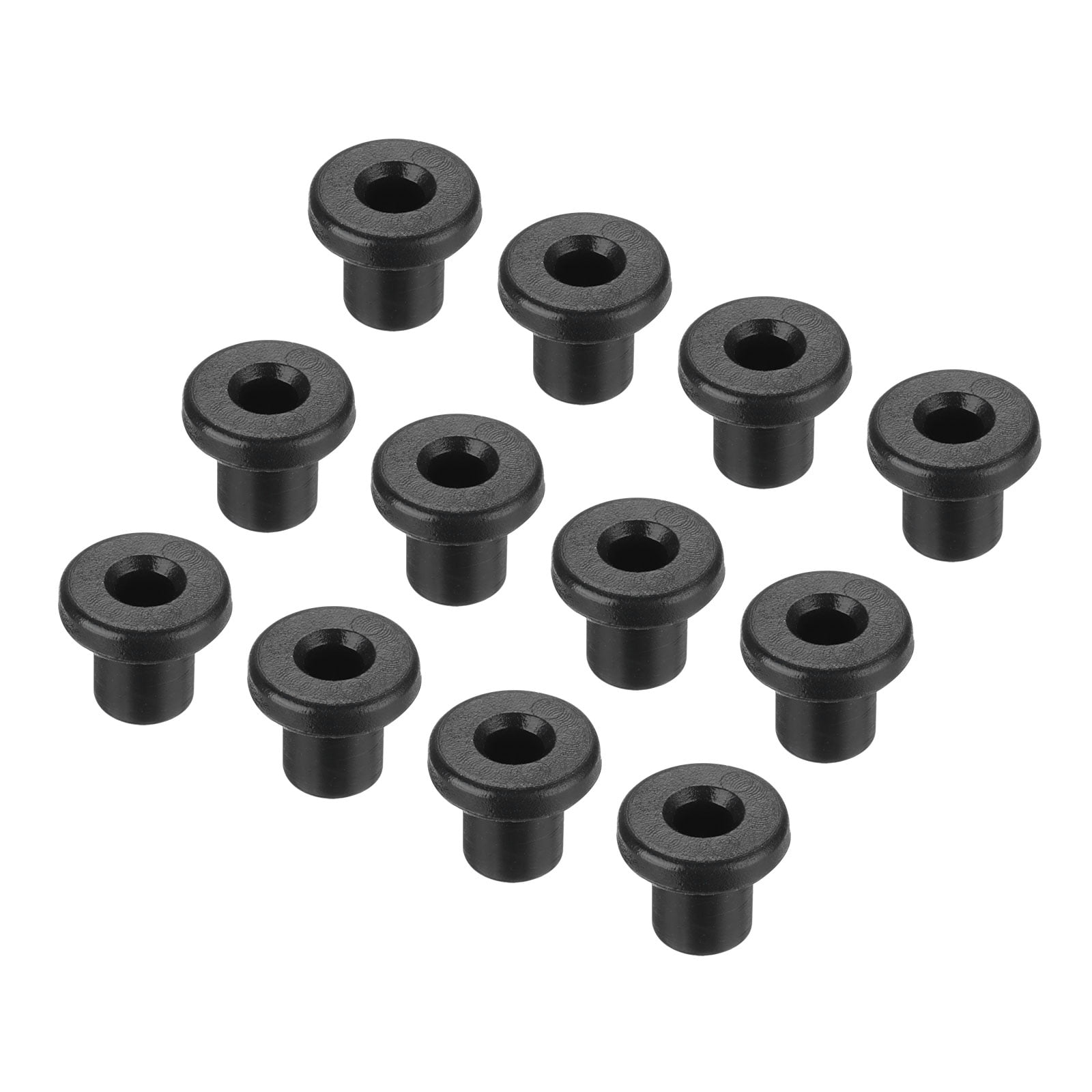20Pcs T Shape Rubber Grommet Mount Dia 4mm ID 2mm H 6mm Black Seal ...