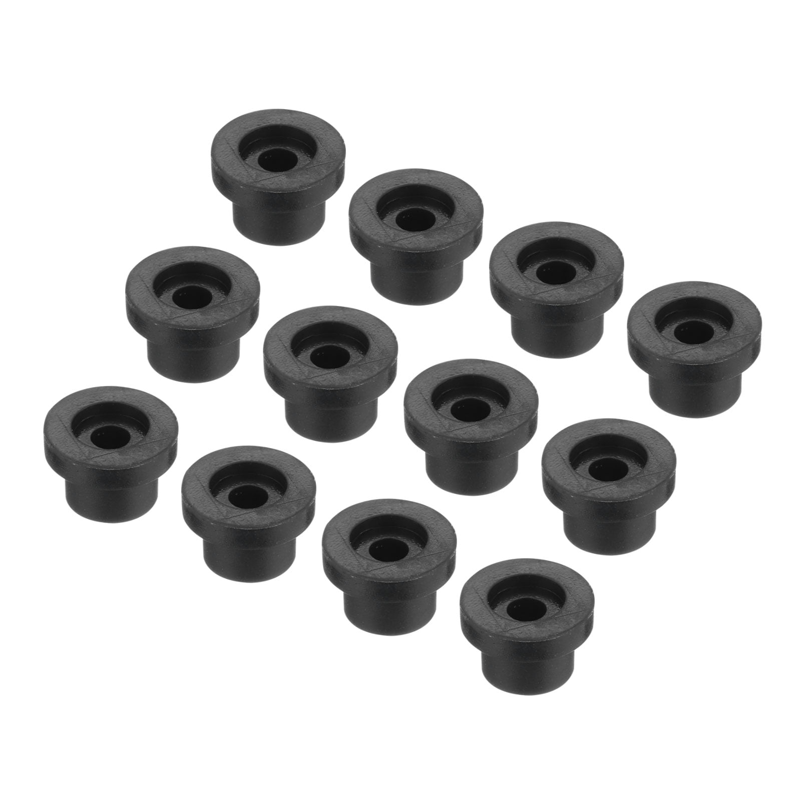 20Pcs T Shape Rubber Grommet Mount Dia 6.5mm ID 4.5mm H 6mm Black Seal ...