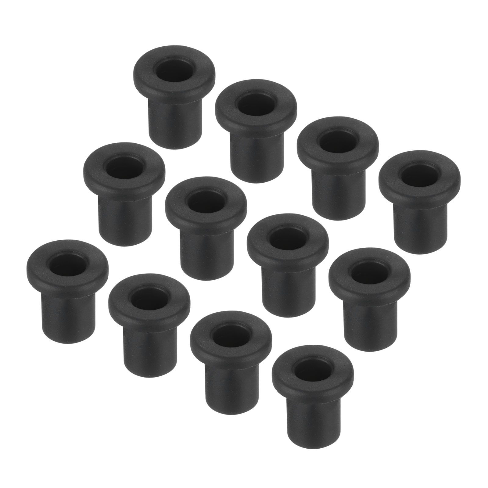 20Pcs T Shape Rubber Grommet Mount Dia 6mm ID 4mm H 9mm Black Seal ...
