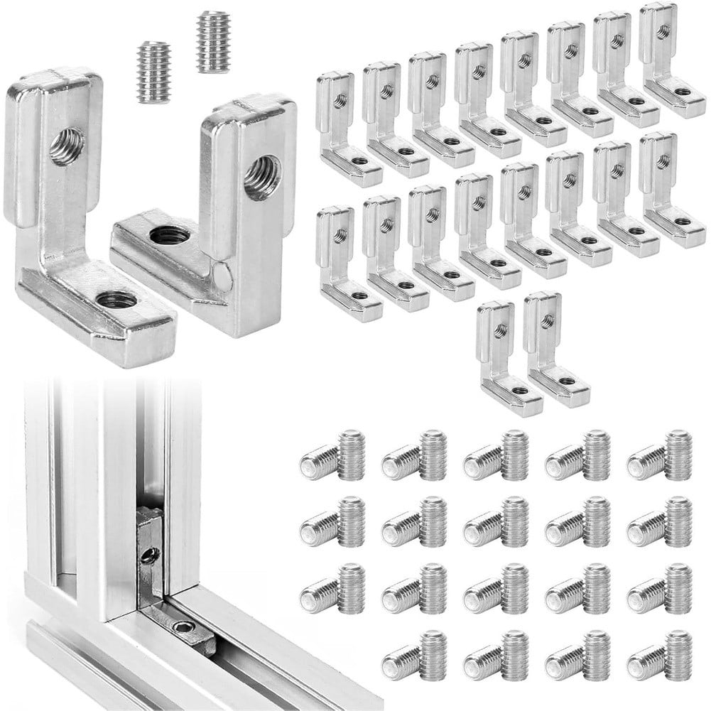 20Pcs T Slot Internal Corner Bracket 3030 M6 Aluminum Profile Connector ...