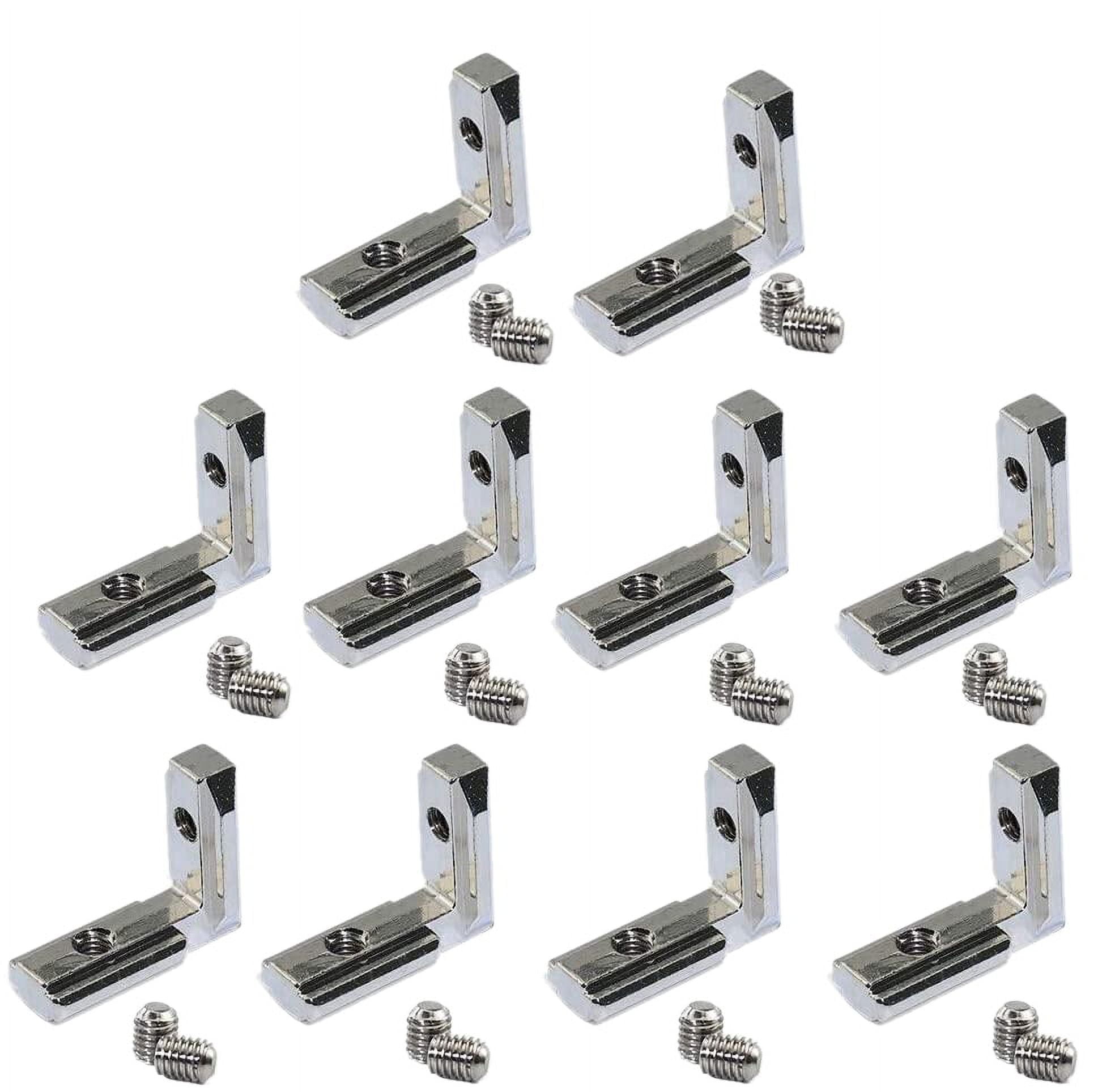 20Pcs T Slot L-Shape Interior Inside Corner Connector Joint Bracket for ...