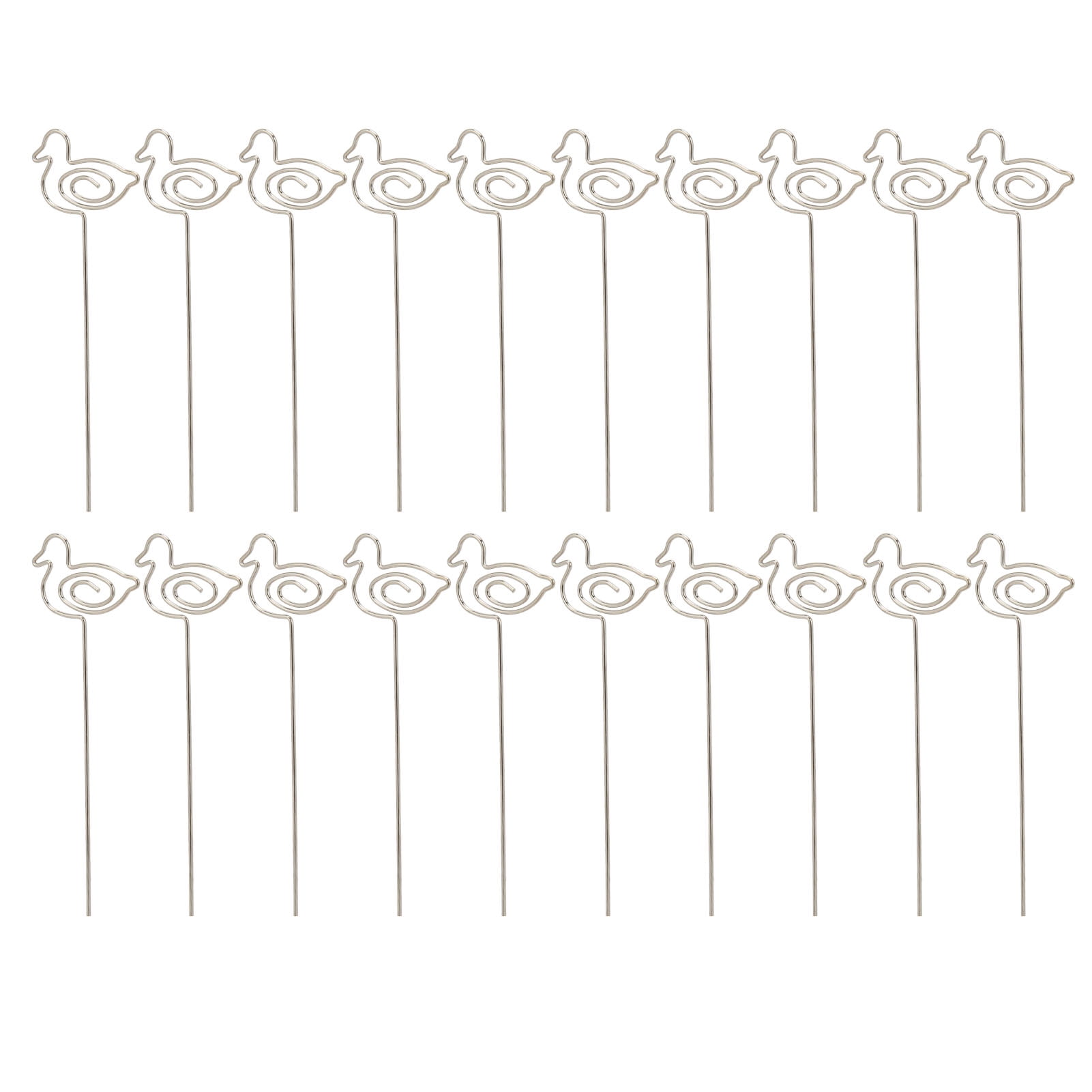 20Pcs Table Cards Clips Silver 10cm Long Lovely Appearance Iron ...