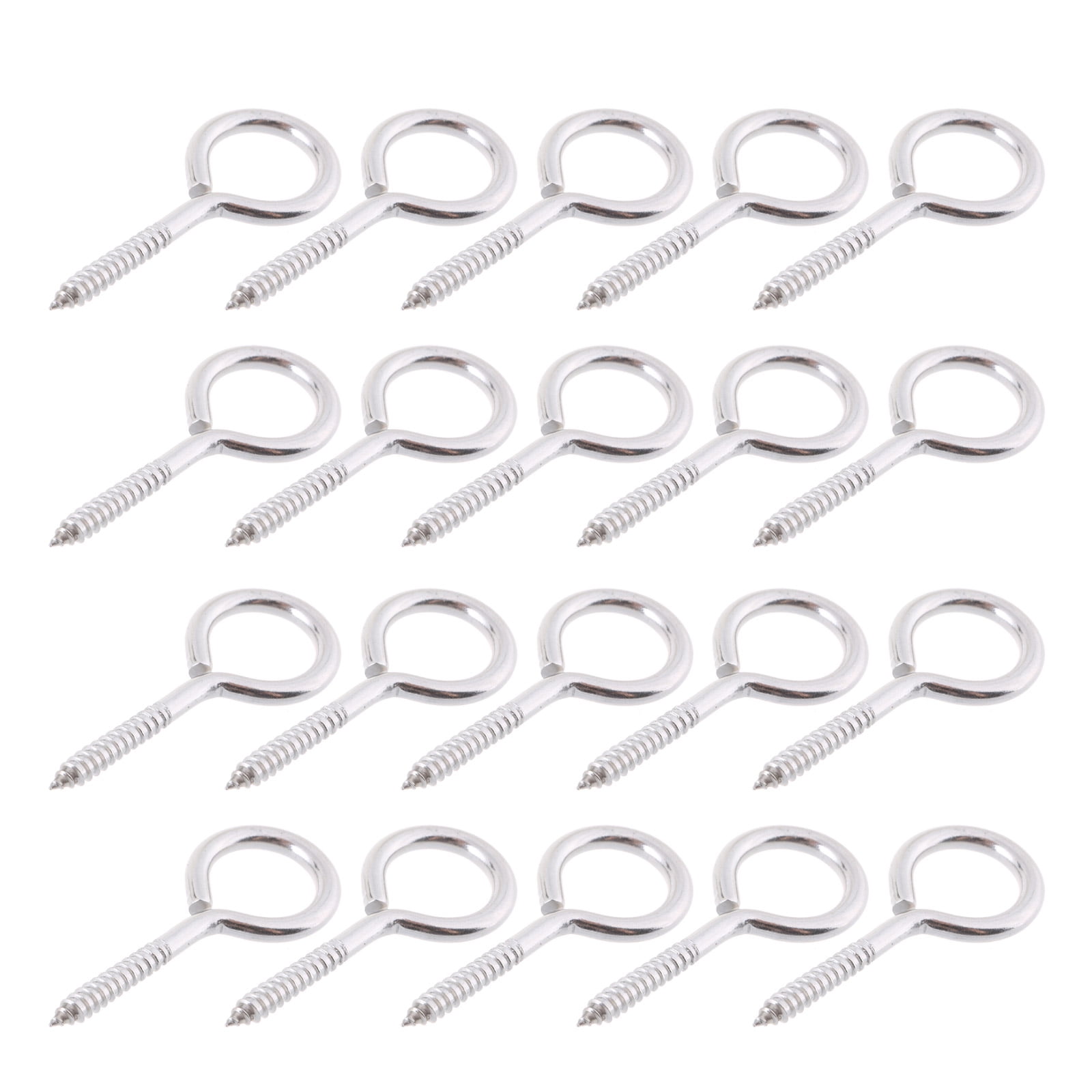 20Pcs Tapping Screws Eyes Bolts Heavy Duty Stainless Steel Eyes Screw ...