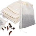 20Pcs Tea Bags Empty Cotton Spice Bags for Cooking Unbleached Reusable ...
